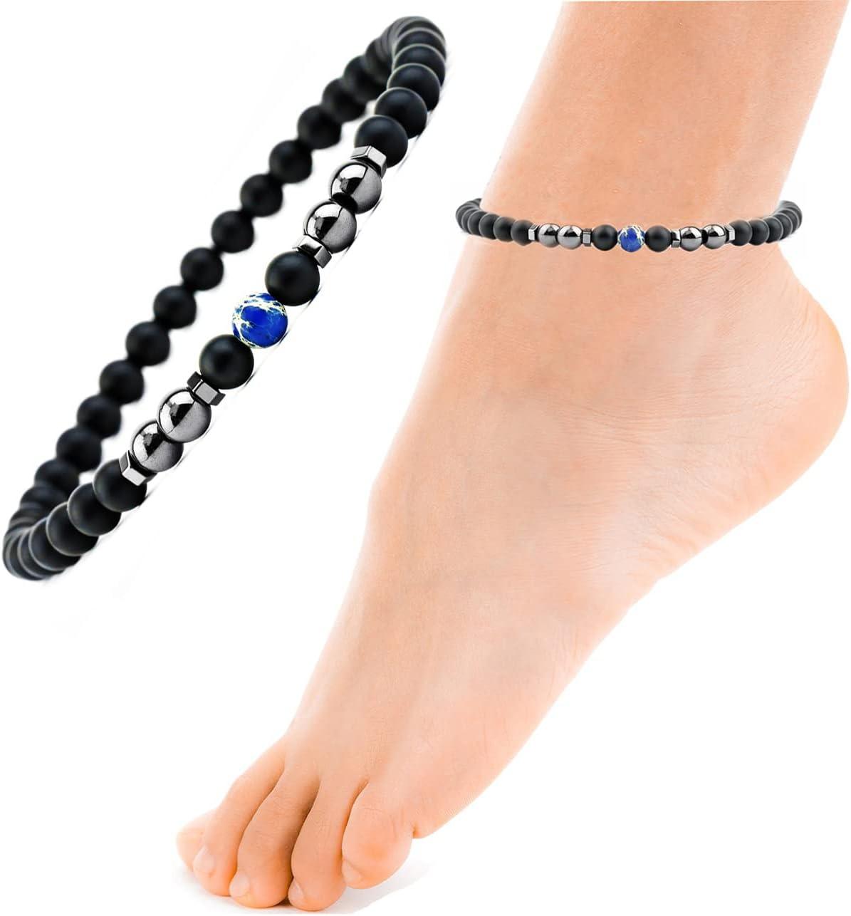 Shop Magnetic Foot Chain - 8.3'' Inner 6mm 2 Packs - Black Frosted ...