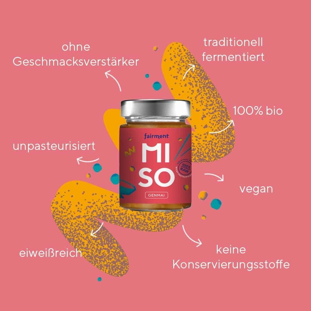 Fairy Bio Miso Paste Tasting Package | 3 Vegan Varieties (Genmai Shiro Koshi Aka Tsubu) | Gluten ...