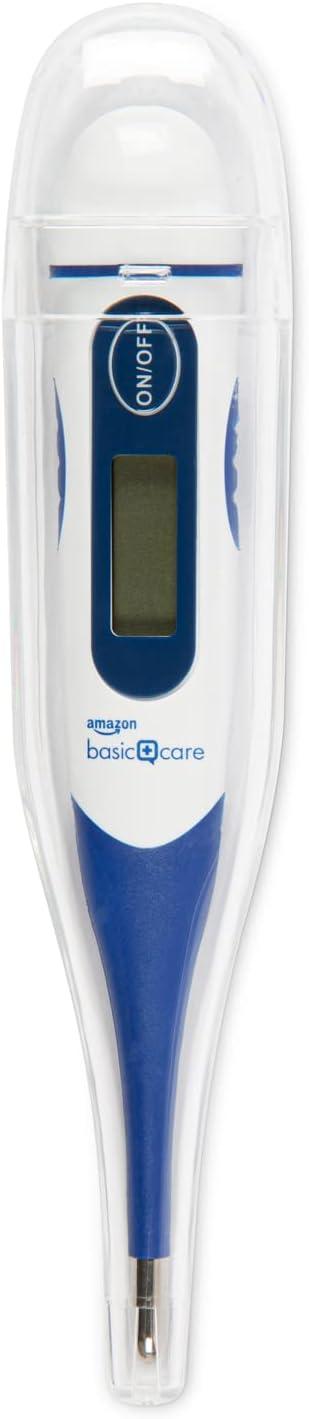 Amazon Basic Care Digital Thermometer in Blue - Accurate and Reliable ...