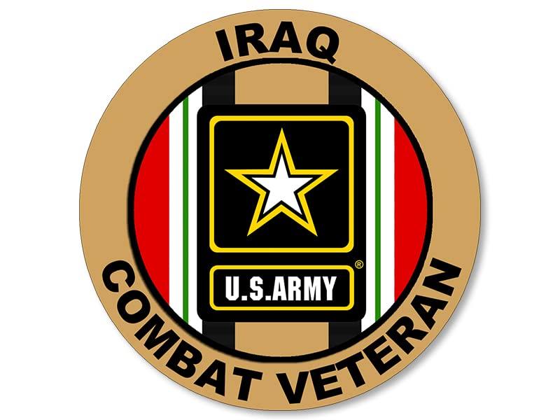 Iraq Combat Veteran Sticker - US Army Decal - Military Vinyl Iraqi ...