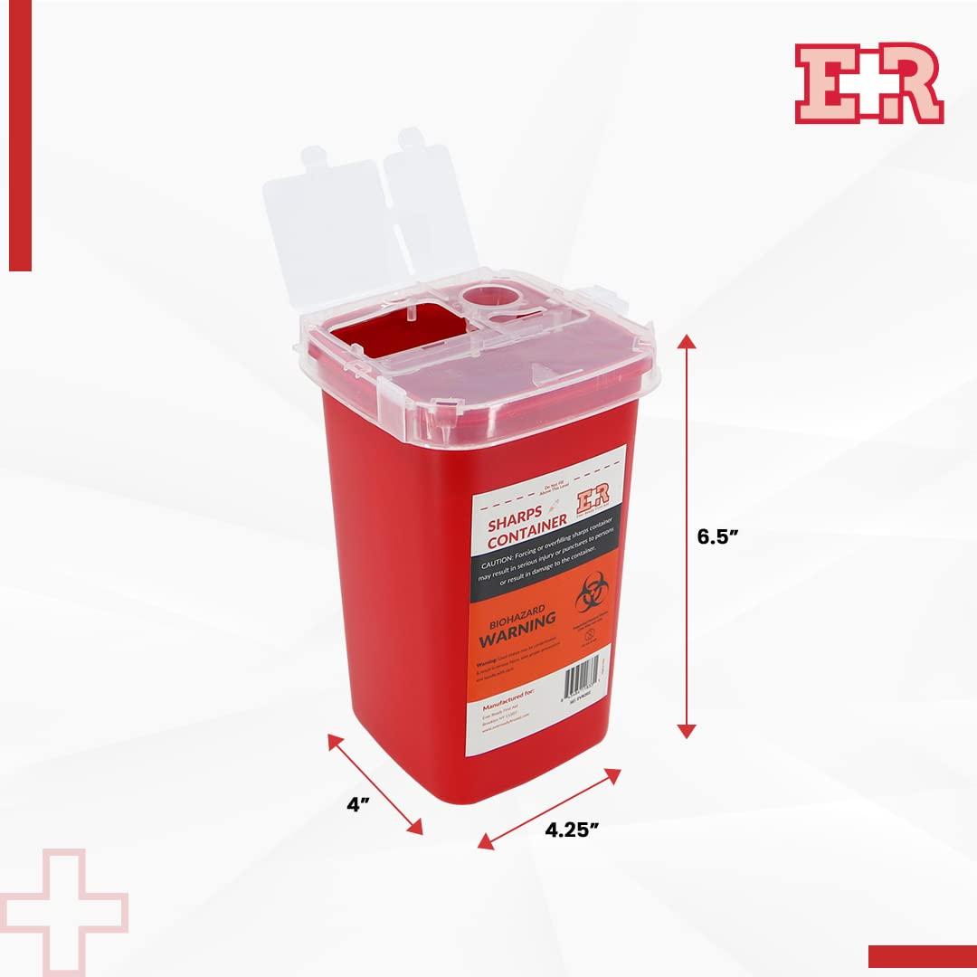 1 Quart Sharps Container with Split Lid and Locking Mechanism - Ever ...