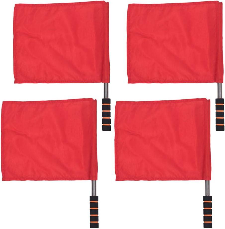 SEWACC Sports Referee Flags 4pcs Track and Field Events Referee Flags Soccer Goal Flags Hand ...