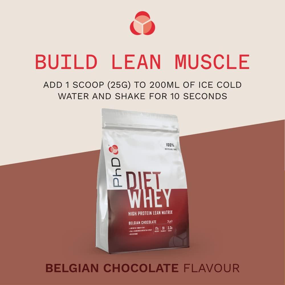 PhD Nutrition Diet Plant Vegan Protein Powder - Belgian Chocolate | 18g ...