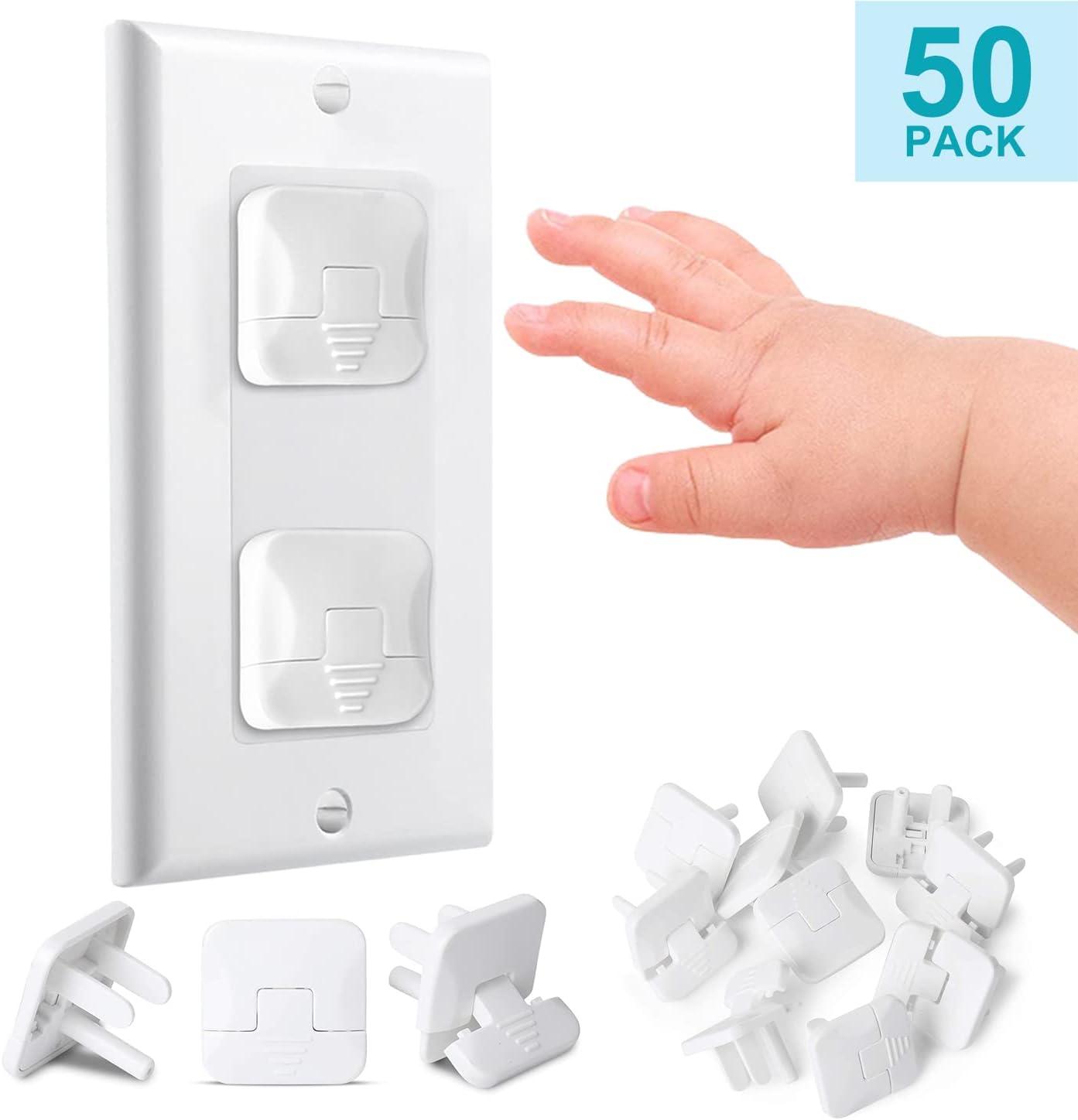 HiCanwn 50 Pack Outlet Covers Baby Proofing Plug Covers Child Proof ...