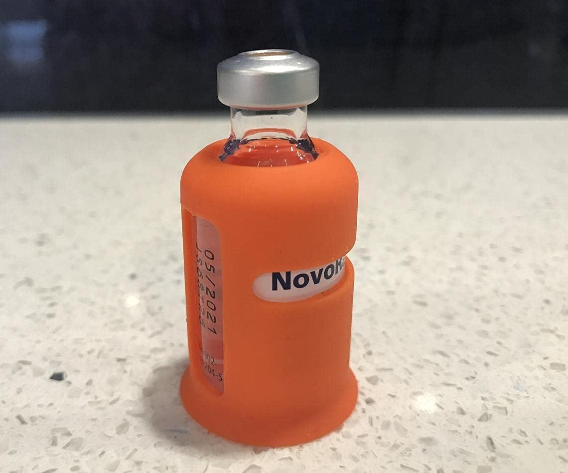 Insulin Vial Protector Case - Prevents Breakage - 2 Pack (Orange) | Buy ...