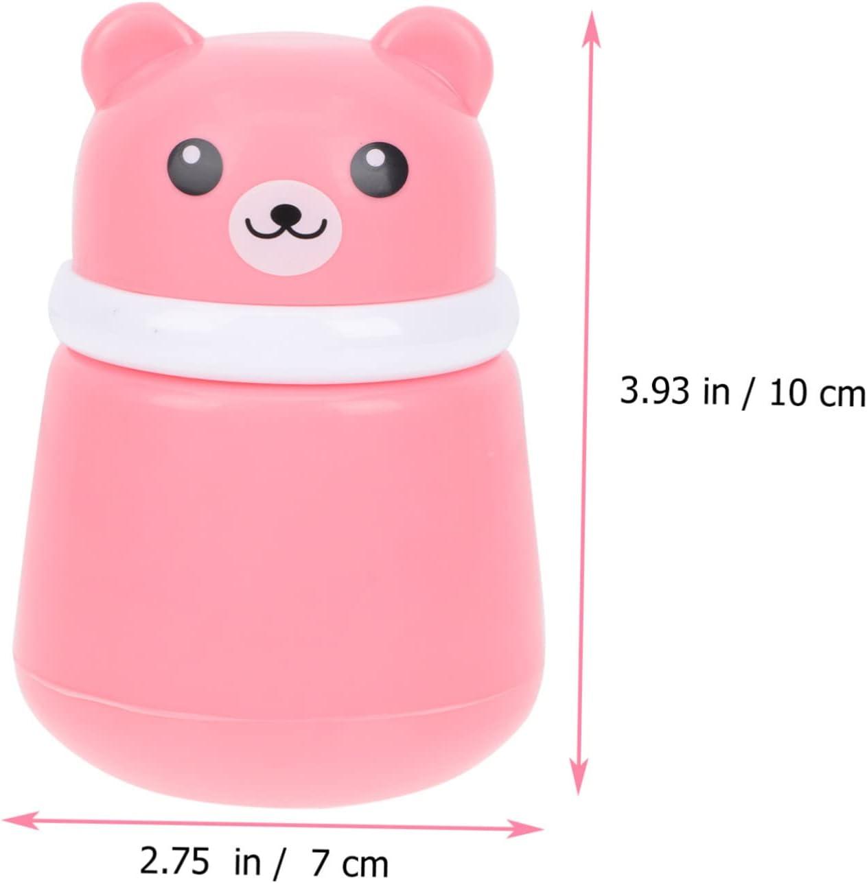 PLAFOPE 2pcs Bear Powder Puff Box | Travel Baby Powder Container Set ...
