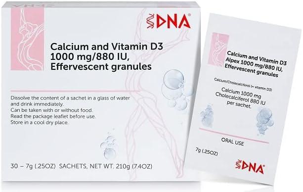 Calcium & Vitamin D3 1000mg/880 IU Effervescent Granules | DNA ...