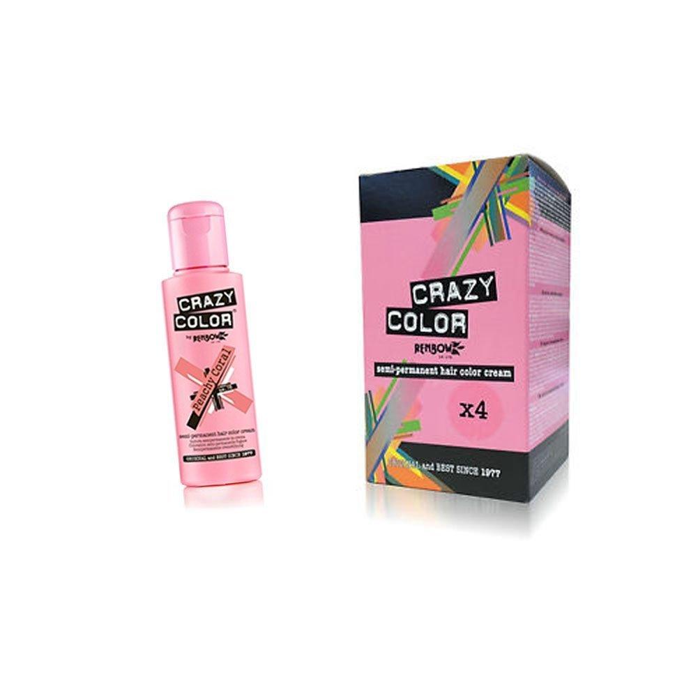 Crazy Color Renbow Peachy Coral & Coral 100ml Semi-Permanent Hair Dyes ...