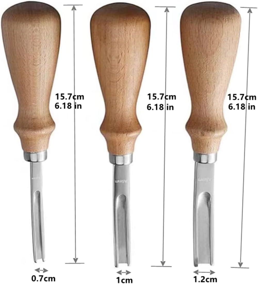 XILEWHZF Leather Edge Skiving Beveler Tool Set - Wide Mouth ...