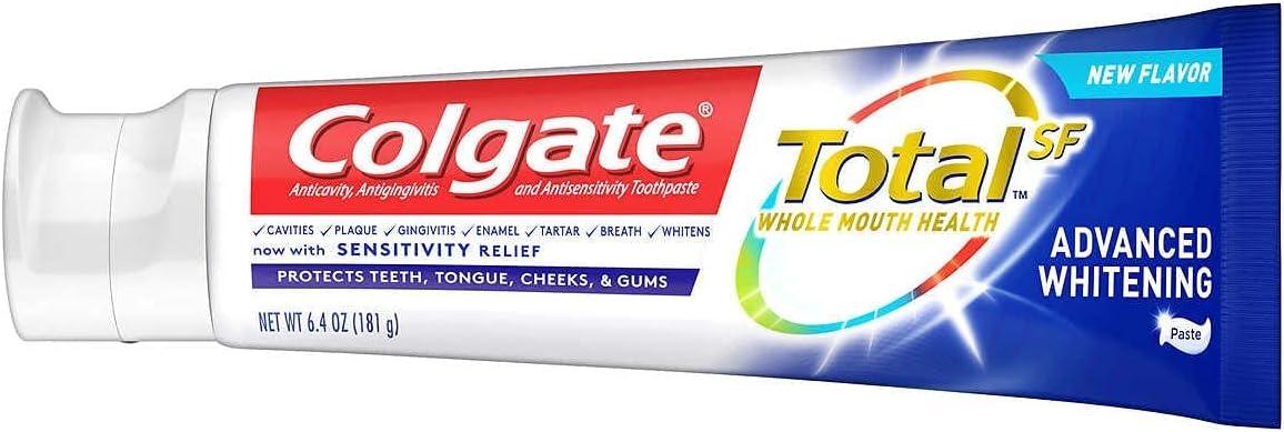 Colgate Total SF Advanced Whitening Toothpaste 6.4 oz - 5 Pack ...