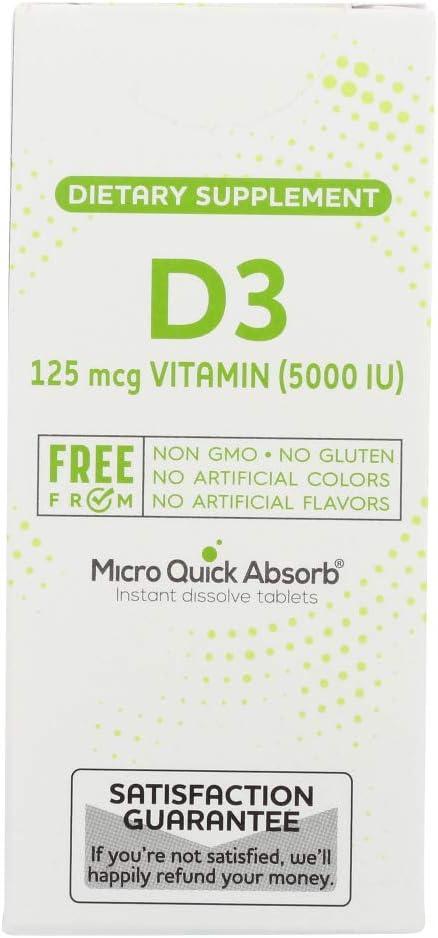 Rite Aid Vitamin D3 125mcg Fast Dissolving Tablets - 100 Sublingual ...