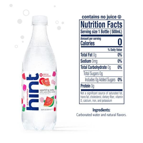 Hint Sparkling Water Watermelon 16.9oz 12-Pack - Unsweetened & Zero Calories | Buy Now with ...