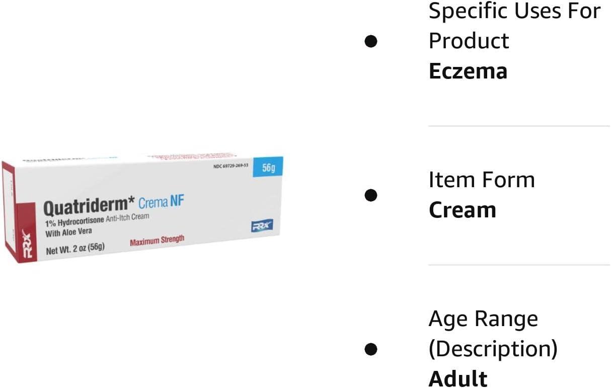 Quatriderm NF Extra Strength 1% Hydrocortisone with Aloe Vera - 2 oz ...
