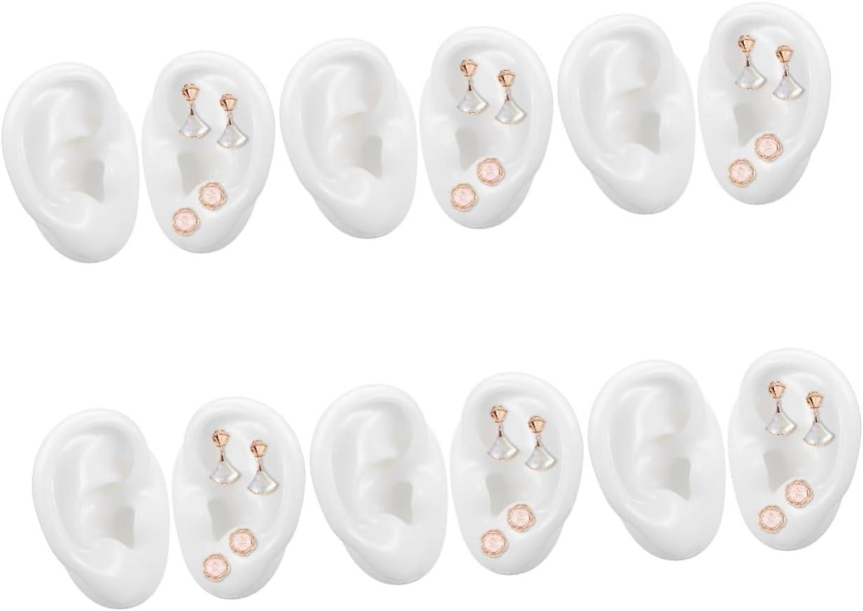 Buy Hemoton 6 Pairs Artificial Ear Models - Realistic Silicone Ear ...