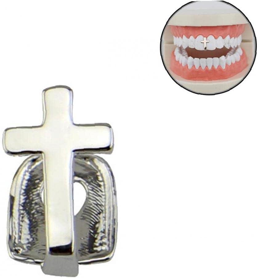 Shiny Hip-Hop Rapper Mouth Cap | Single Copper Hollow Teeth for Cosplay ...
