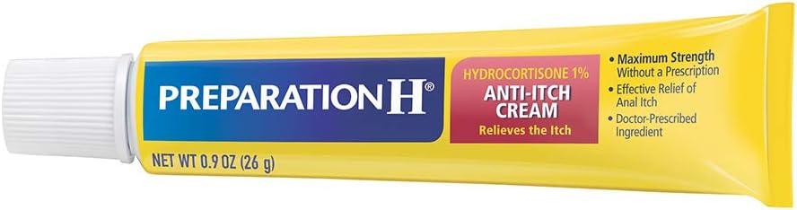 Preparation H Anti-Itch Hemorrhoid Treatment Cream - 1% Hydrocortisone ...