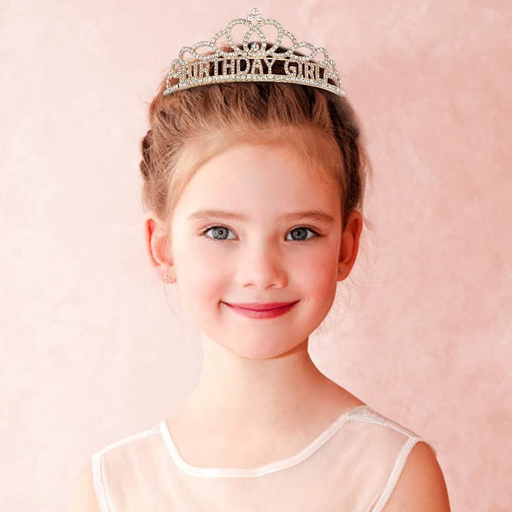 ATODEN Gold Princess Tiara Crown for Girls & Women - Crystal Rhinestone ...