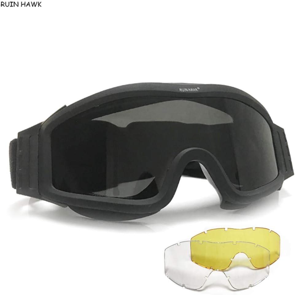 Fouos Military Airsoft Goggles, Tactical Safety Glasses, 3 ...