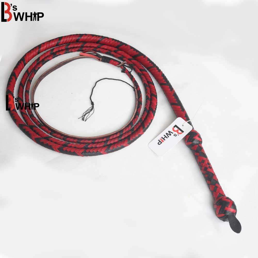 8' 16 Plait Kangaroo Hide Leather Bullwhip for Equestrian Use - Indiana ...