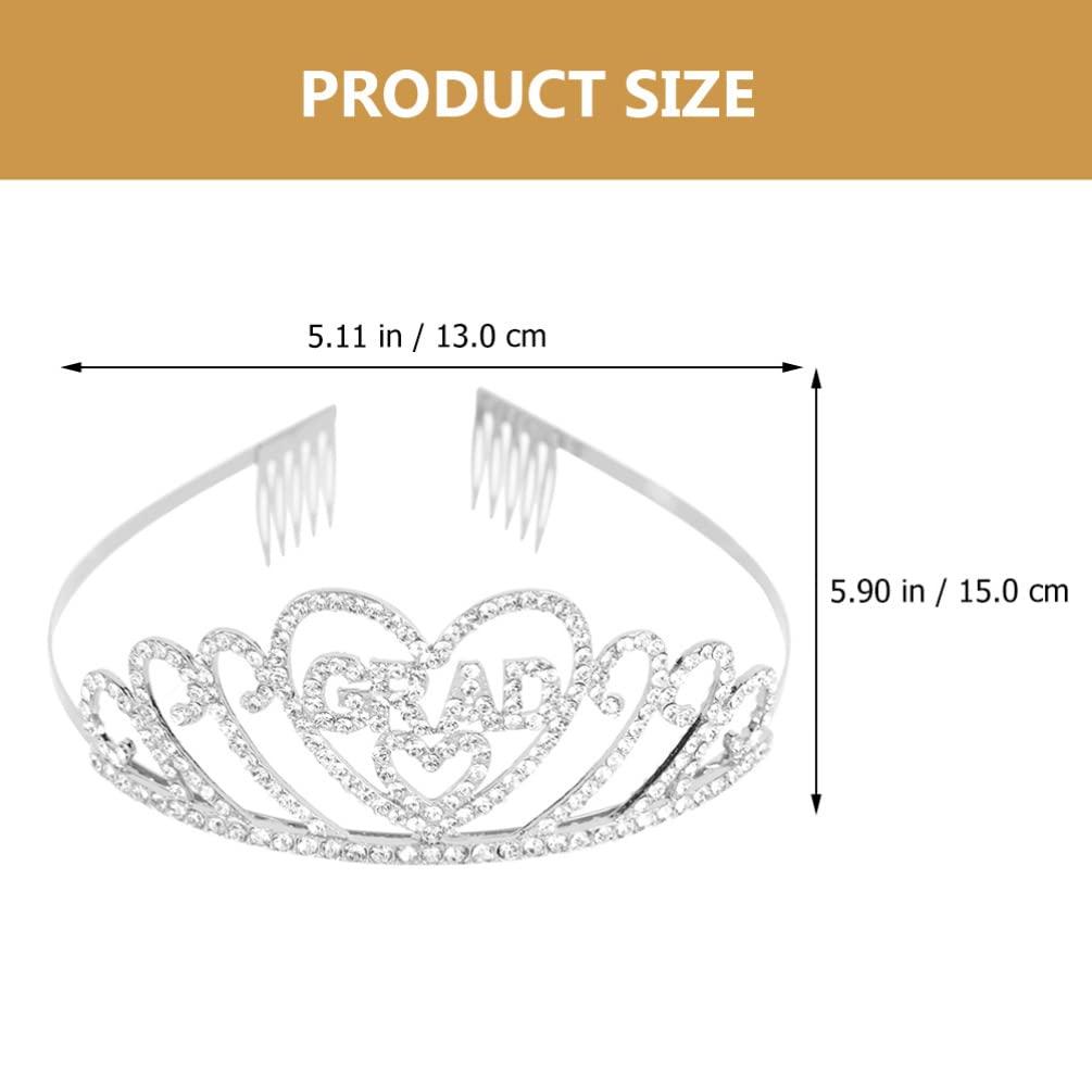 NOLITOY Glittered Metal Graduation Princess Crown Tiara | 2022 ...