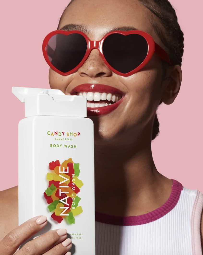 Native Special Edition Candy Shop Set - Deodorant Body Wash and Loofah ...