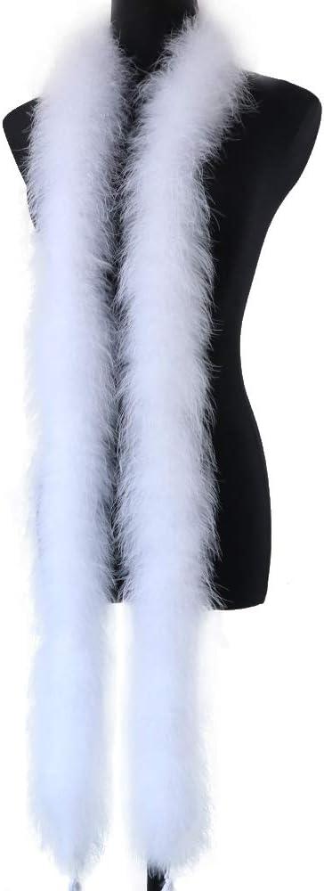 2 Yards Fluffy Marabou Feather Boa for Crafts Wedding Party Christmas ...