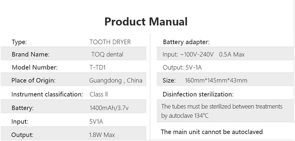 Tooth Dryer Warm Air Drying Machine for Orthodontics - Includes 2 ...