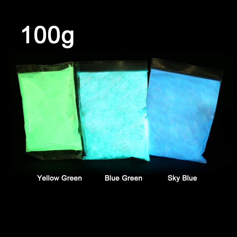 Buy Sky Blue Fluorescent Powder - 100g Luminescent Pigment for Makeup ...