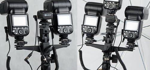 DSLRKIT Flash PC Sync Splitter Cable - 1 Male to 2 Female Socket with ...