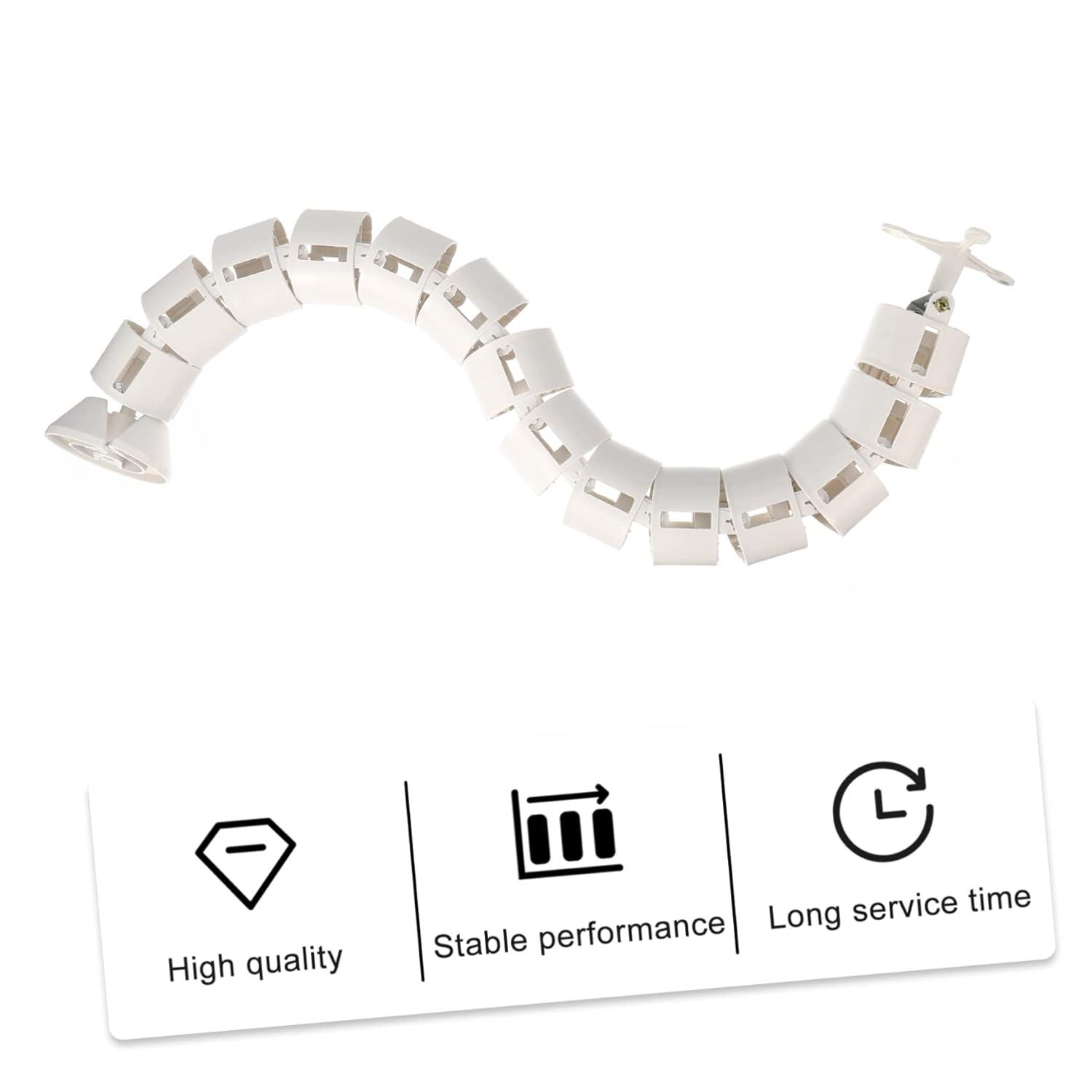 Kislang Snake-Shaped Cable Organizer Tube | White ABS Wiring Protection ...