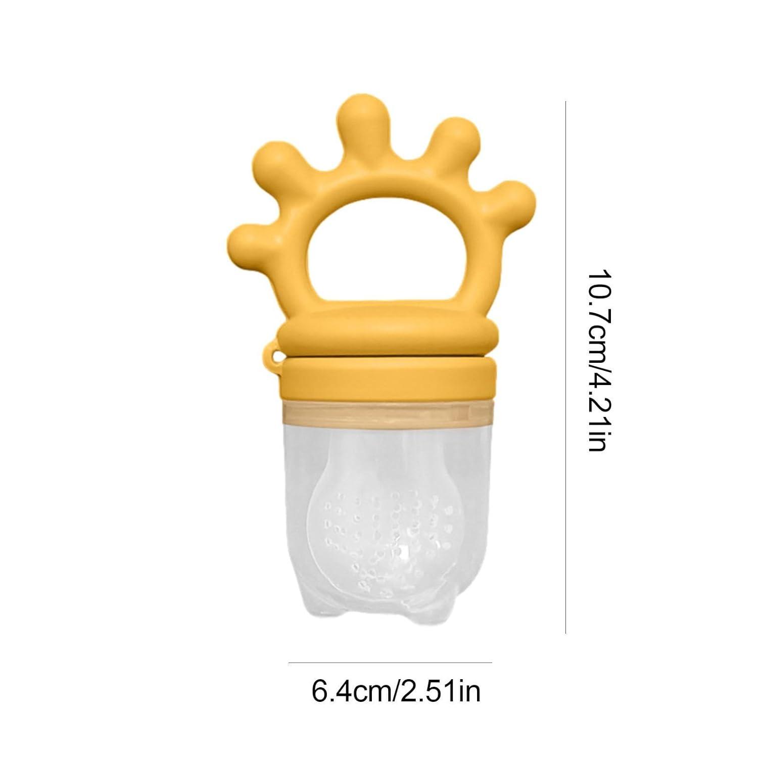 Silicone Baby Fruit Feeder & Soothing Pacifier | Reusable Gummy Ring ...