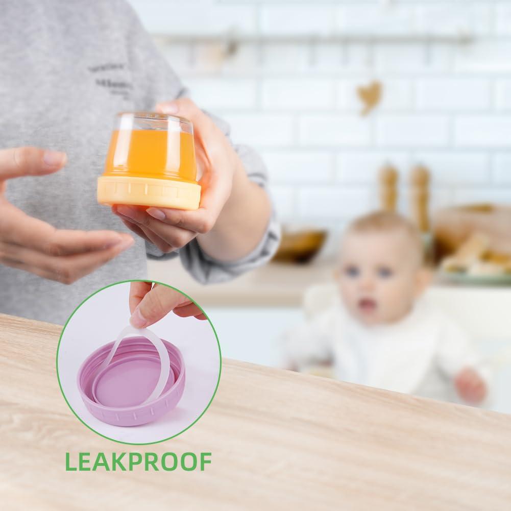 AOLSO Baby Food Storage Container Set - 6-Pack Glass Freezing ...