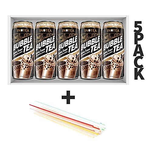 (Pack of 5) INOTEA Bubble Tea 5 Cans from ATIUS - Brown Sugar Flavor ...