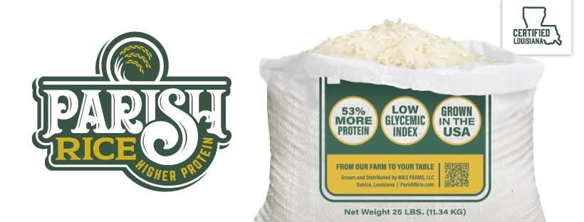 M&S Fruge Farms Parish White Rice - High-Protein Low GI Long-Grain Rice ...
