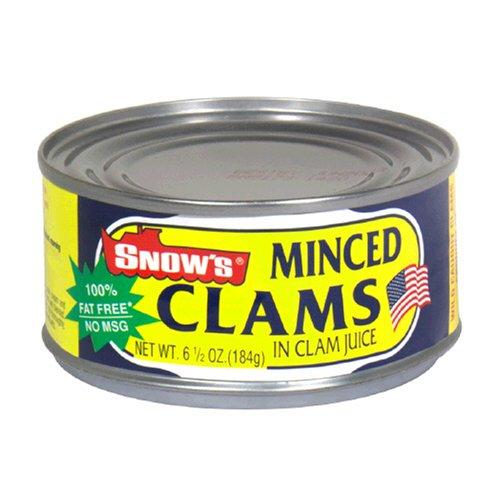 Snows Clam Minced 6.5oz Cans - Pack of 12 | Premium Quality Seafood for ...
