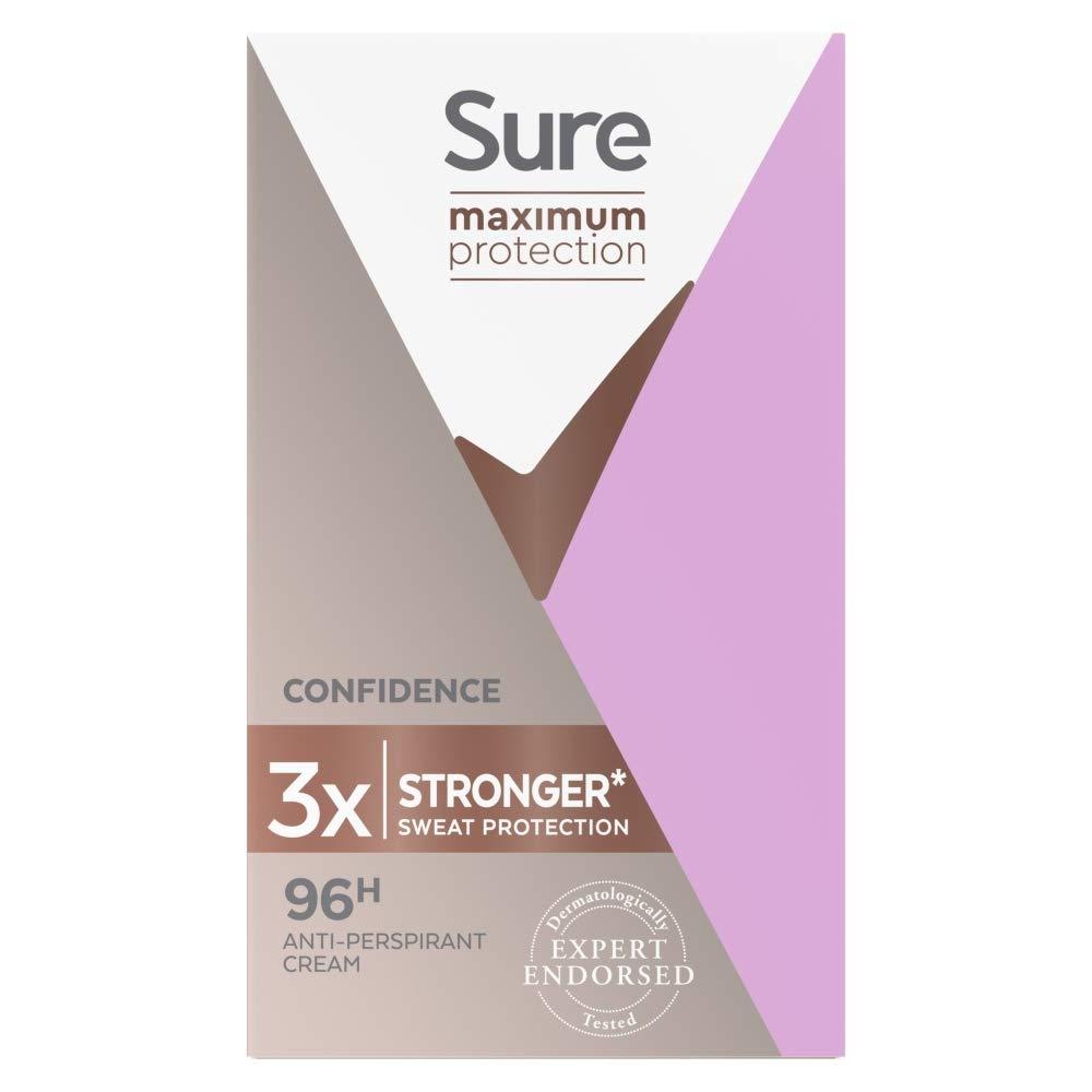 Sure Women Maximum Protection Confidence Antiperspirant Deodorant Cream ...