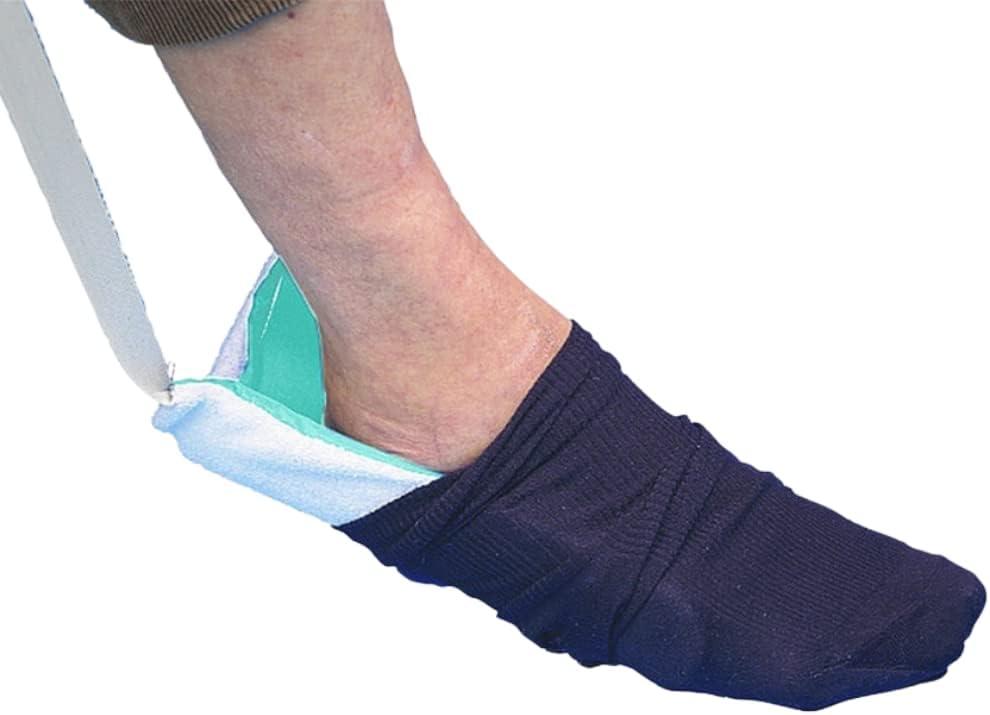 Effective Sock Puller Aid - Terry Cloth & Nylon with Long Drawstrings ...
