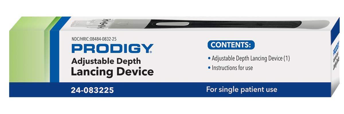 Prodigy Adjustable Depth Lancing Device in Black & White | Buy Now with ...