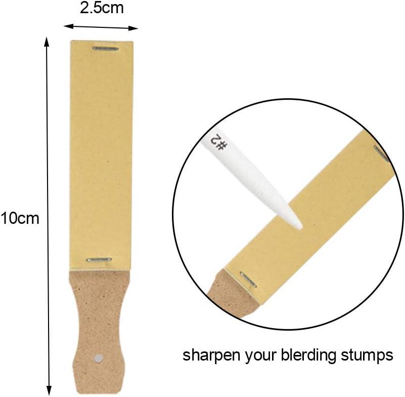 WOWOSS 17pc Blending Stumps Tortillions Set, Sandpaper Sharpener ...