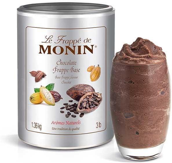 Monin Chocolate Frappe Mix 1.36kg Tub - Flavoured Coffee Powder for ...