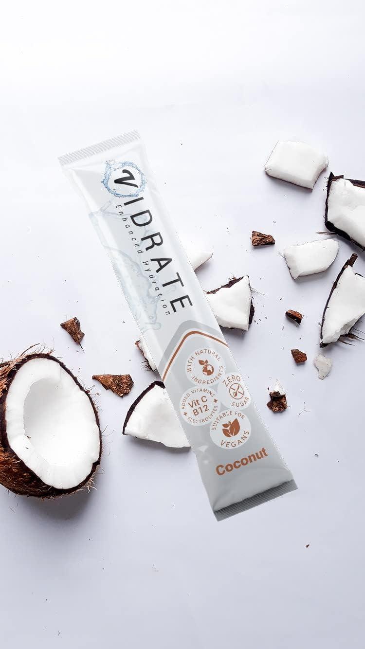 ViDrate Coconut Sugar Free Electrolyte Powder Hydration Sachets - 8 x ...