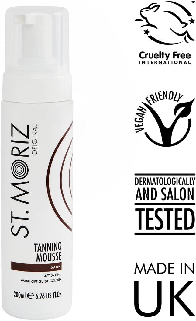 St Moriz Self Tan Range Instant Self Tanning Mousse Dark 6.76oz (200ml)