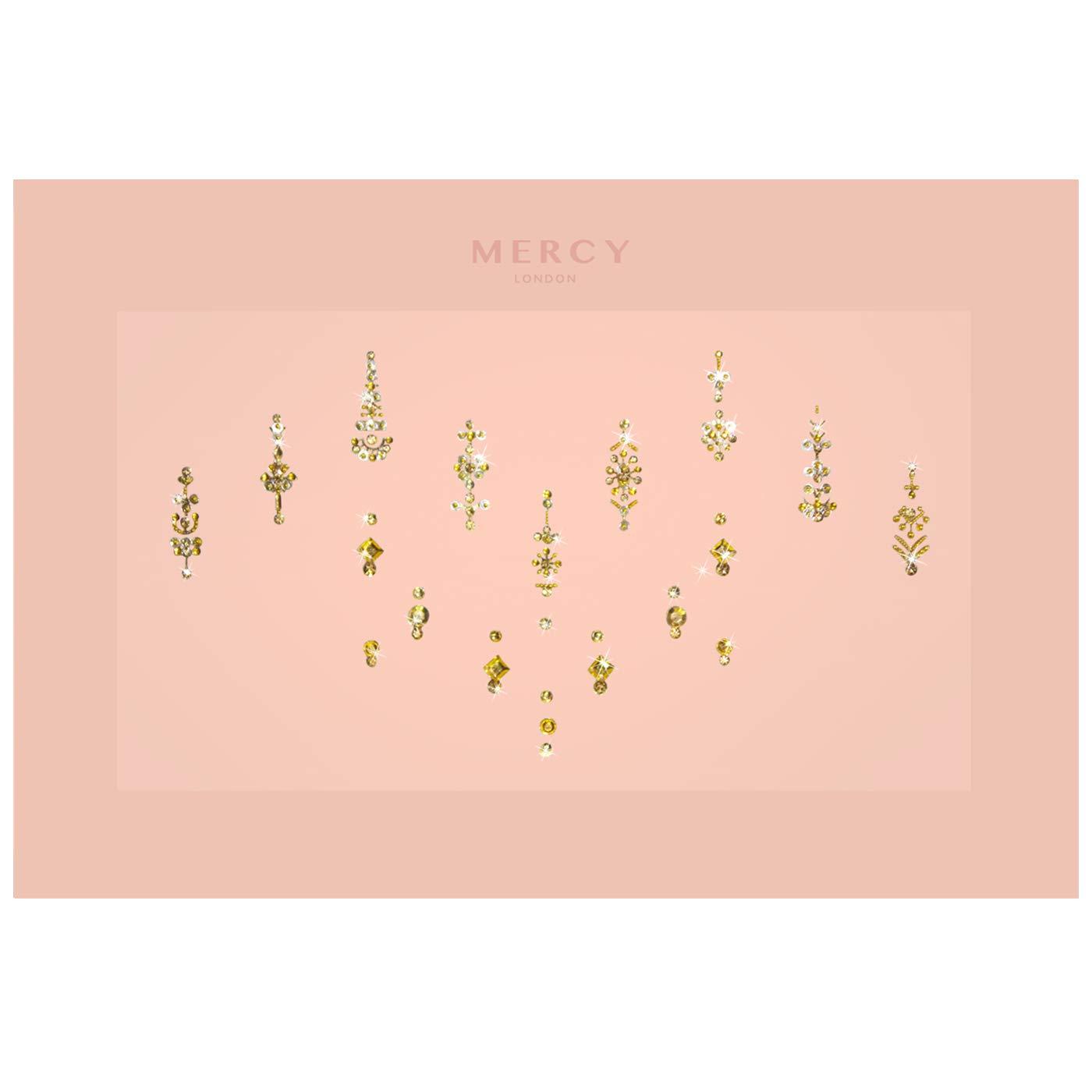 Priyanka Gold Bindis - Crystal Indian Bindi Face Jewels by MERCY LONDON ...