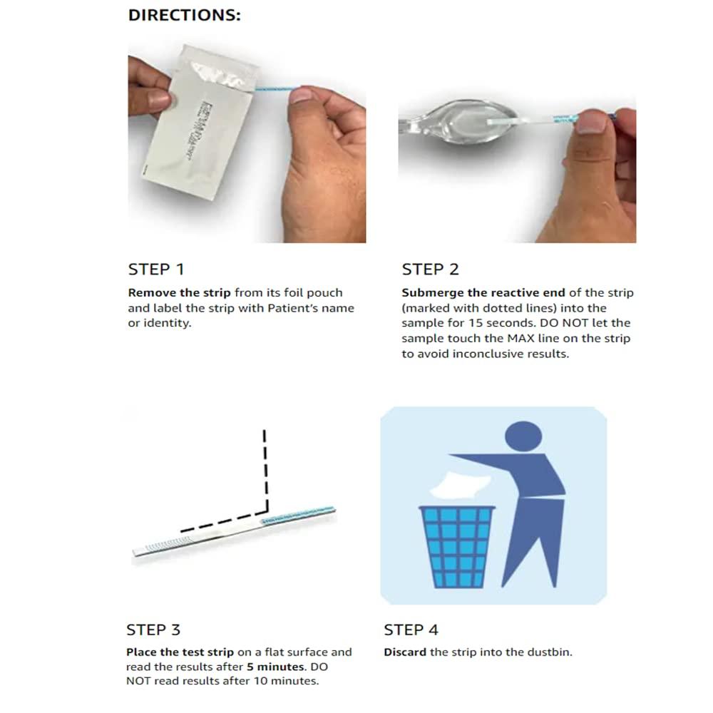 25 Pack Fentanyl Test Strips - Easy Read Rapid Results Drug Test Kit ...