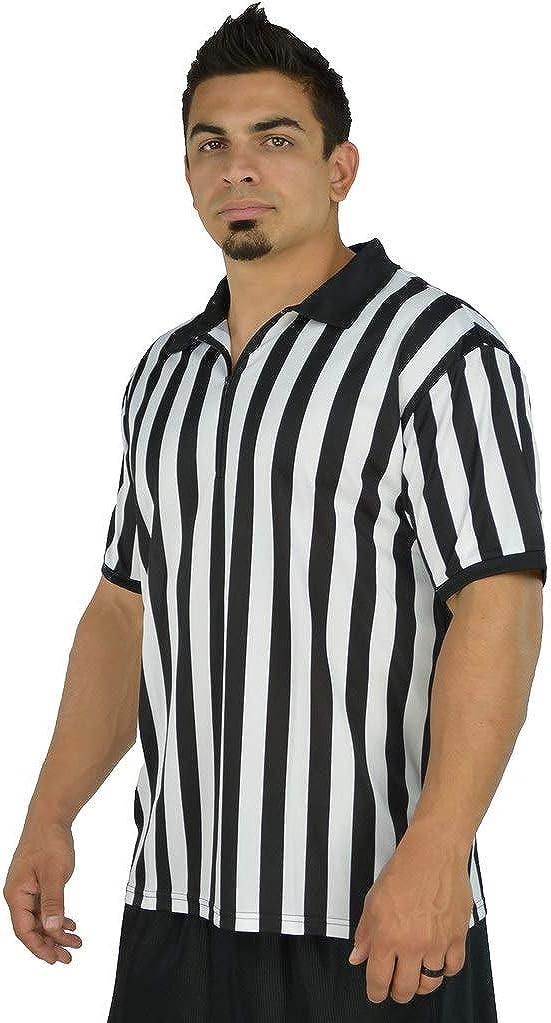 Mato & Hash Men's Referee Shirt/Umpire Jersey - 4X-Large Black/White ...