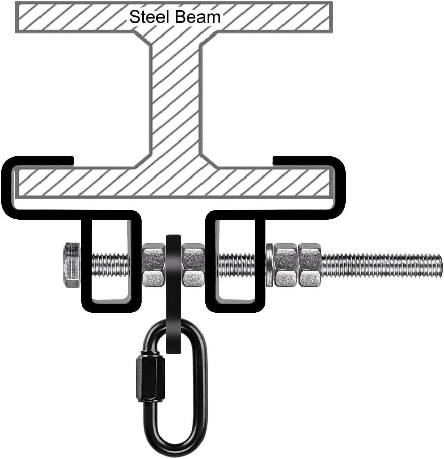 SELEWARE Heavy Duty Steel Beam Clamp | Heavy Bag Mount & Punching Bag ...