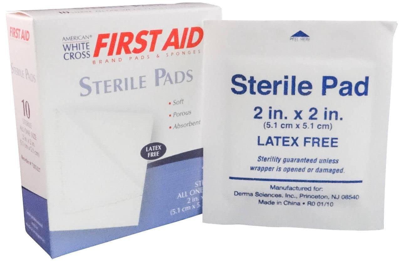 Buy White Cross Sterile 2x2 Gauze Pad Wound Dressing - 10 Pack ...