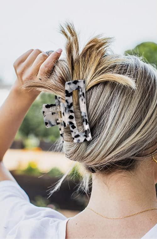 Magicsky 4PCS Leopard Print Hair Claw Clips - Stylish Hair Accessories ...