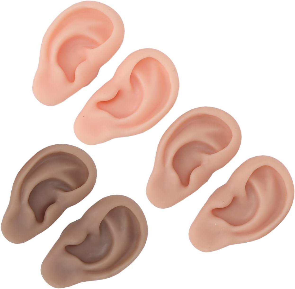 Artificial Ear Model Set - 3 Pairs Soft Human Ear Models in 3 Colors ...