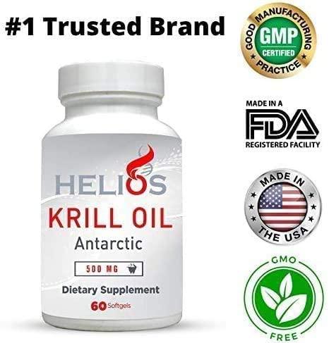 Helios Organic Wild Caught Krill Oil Supplement with Astaxanthin ...